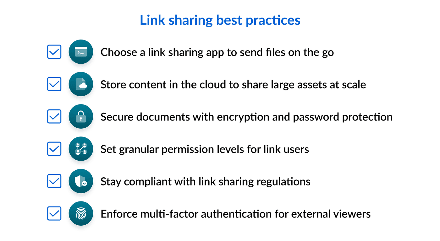 Link sharing best practices for secure content collaboration