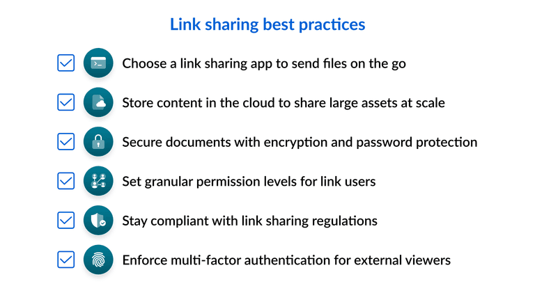 Link sharing best practices for secure content collaboration